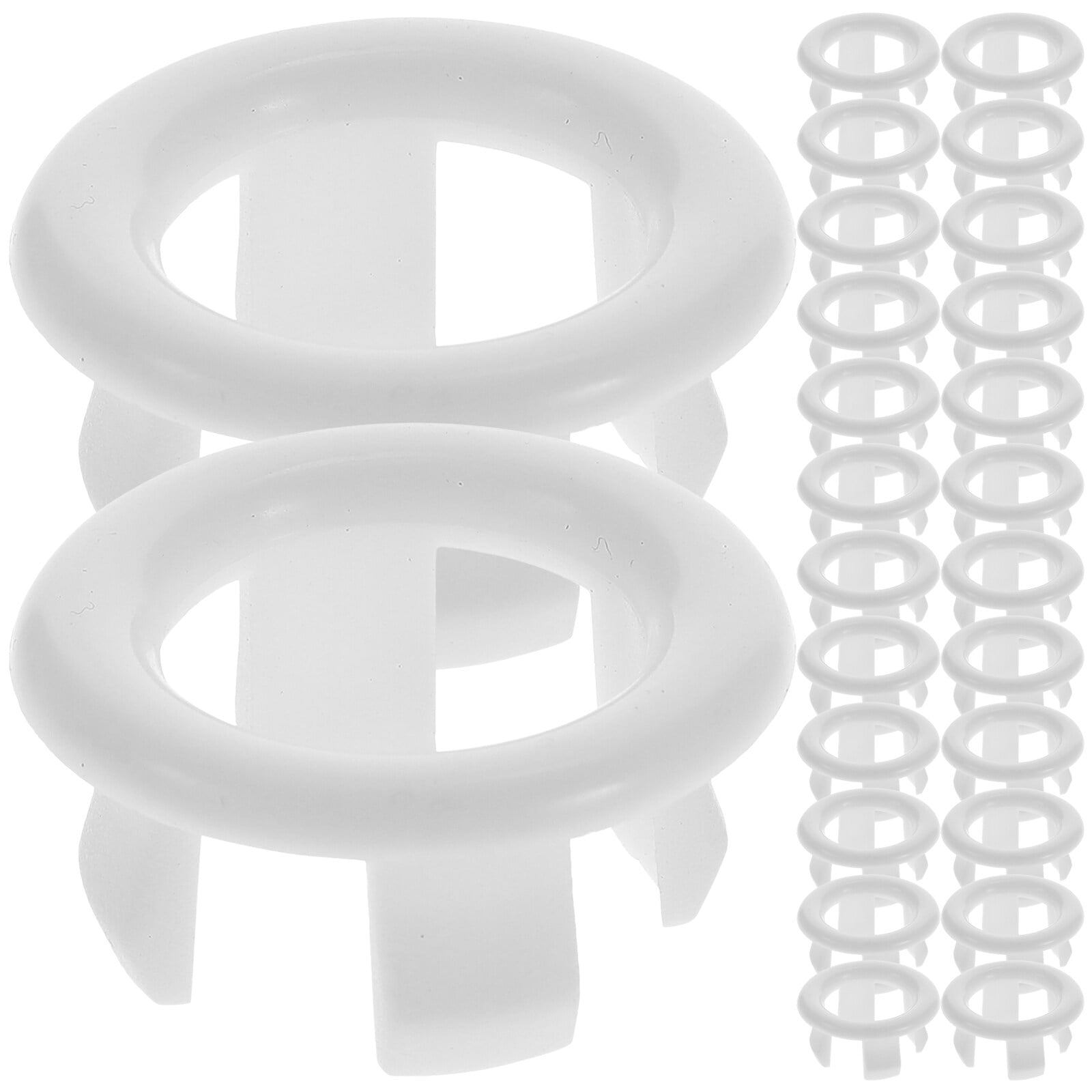 Basin Overflow Hole Cover 50 Pcs Replacement Sink Covers Drain Insert ...