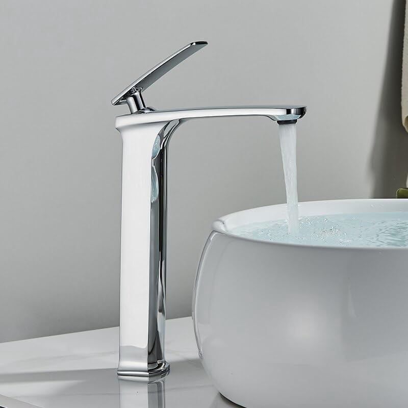 Basin Sink Bathroom Faucet Deck Mounted Chrome Water Basin Mixer Tap ...