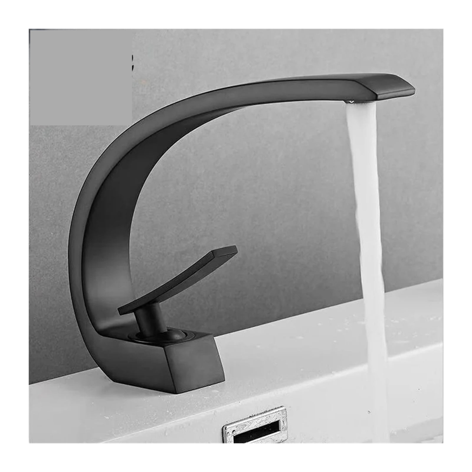 Basin Sink Faucet Hot and Cold Bathroom Mixer Tap Single Hole Basin ...