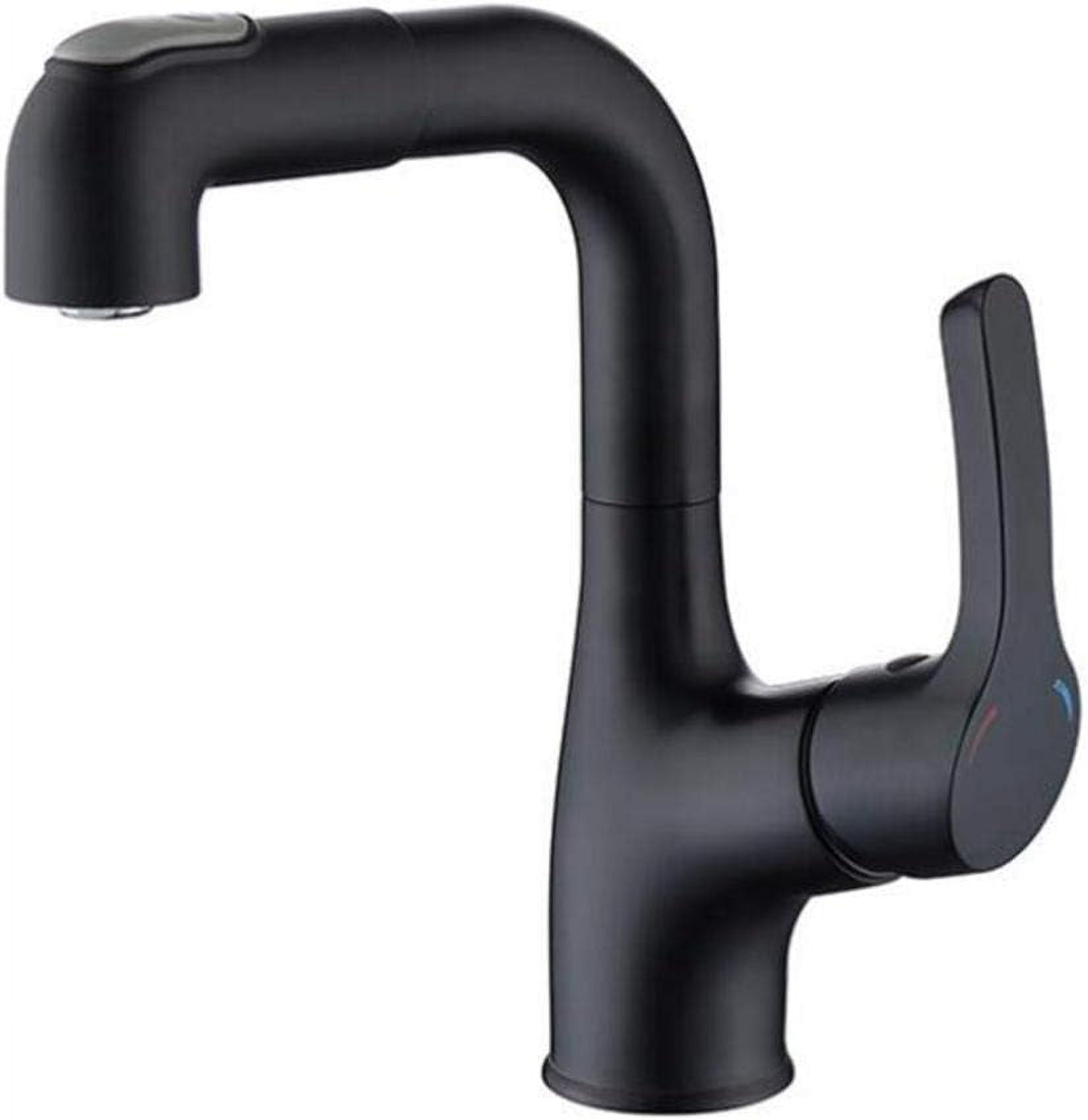 Basin Tap with Pull Out Spray Black Brass Hot and Cold 2 Modes Single ...