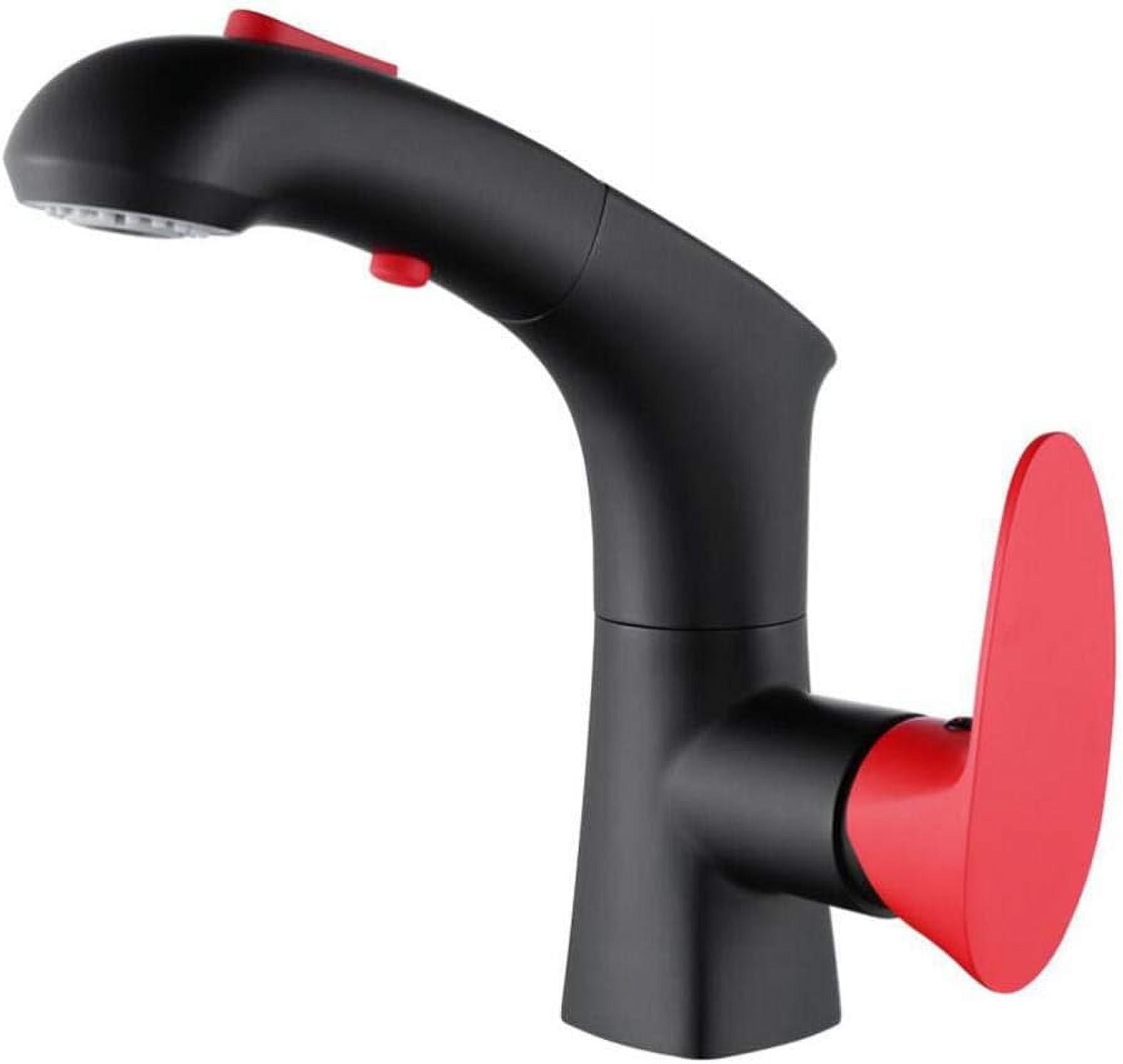Basin Tap with Pull Out Spray Brass Lifting Cold and Hot 2 Modes 360 ...