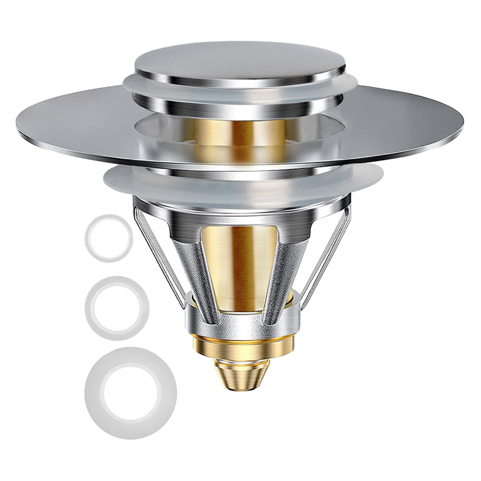 Basin -Up Drain Filter Bathroom Sink Drain Without Overflow - Walmart.com