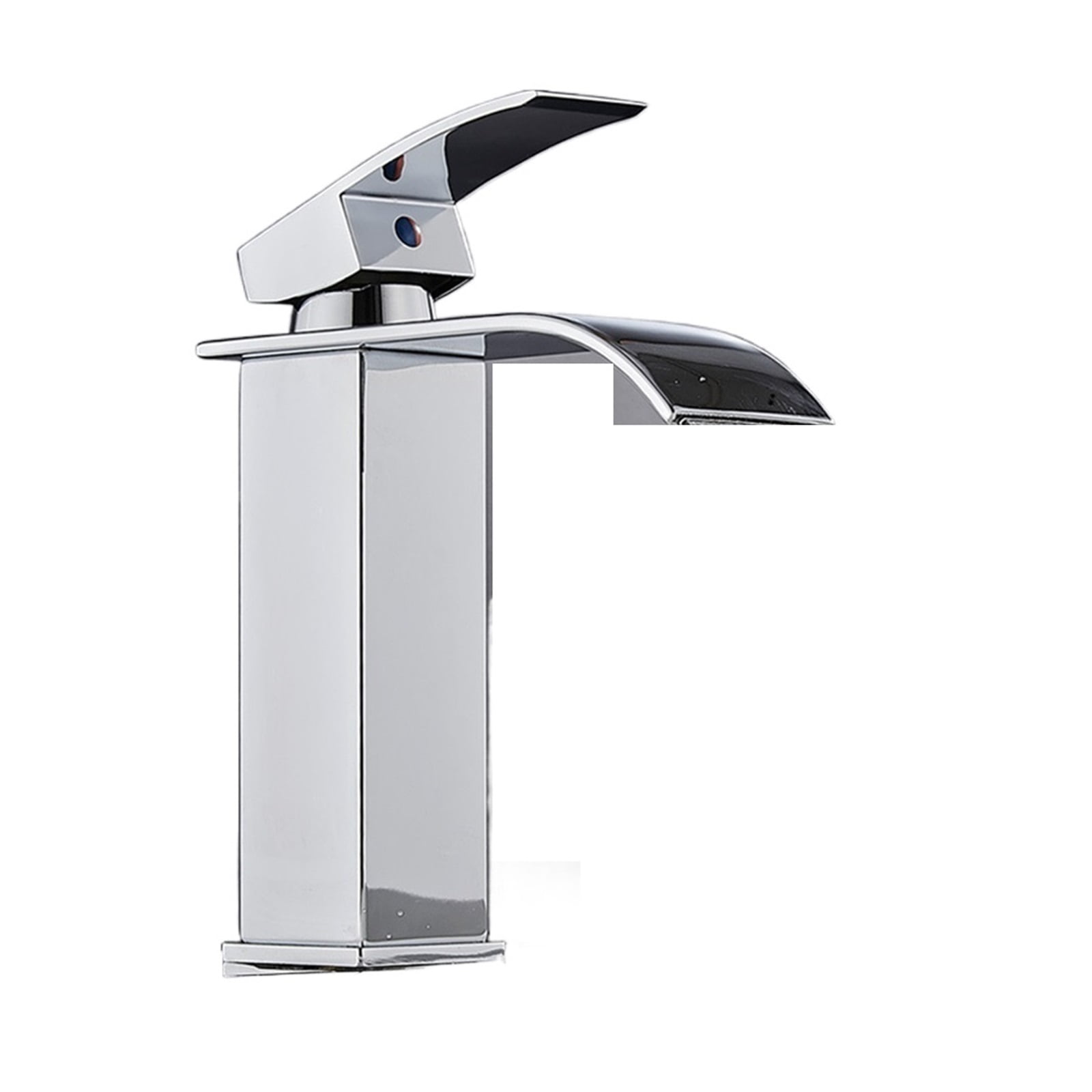 Basin Waterfall Faucet, Wide Mouth Stainless Steel Mirror Surface ...
