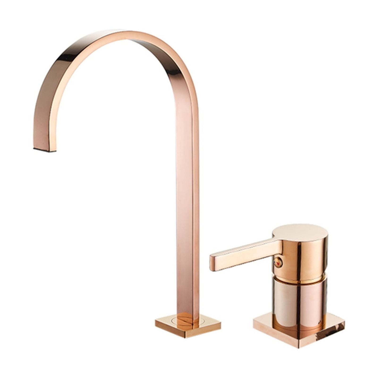 Basin faucet Bathroom super long pipe two holes Brushed Gold/Black ...