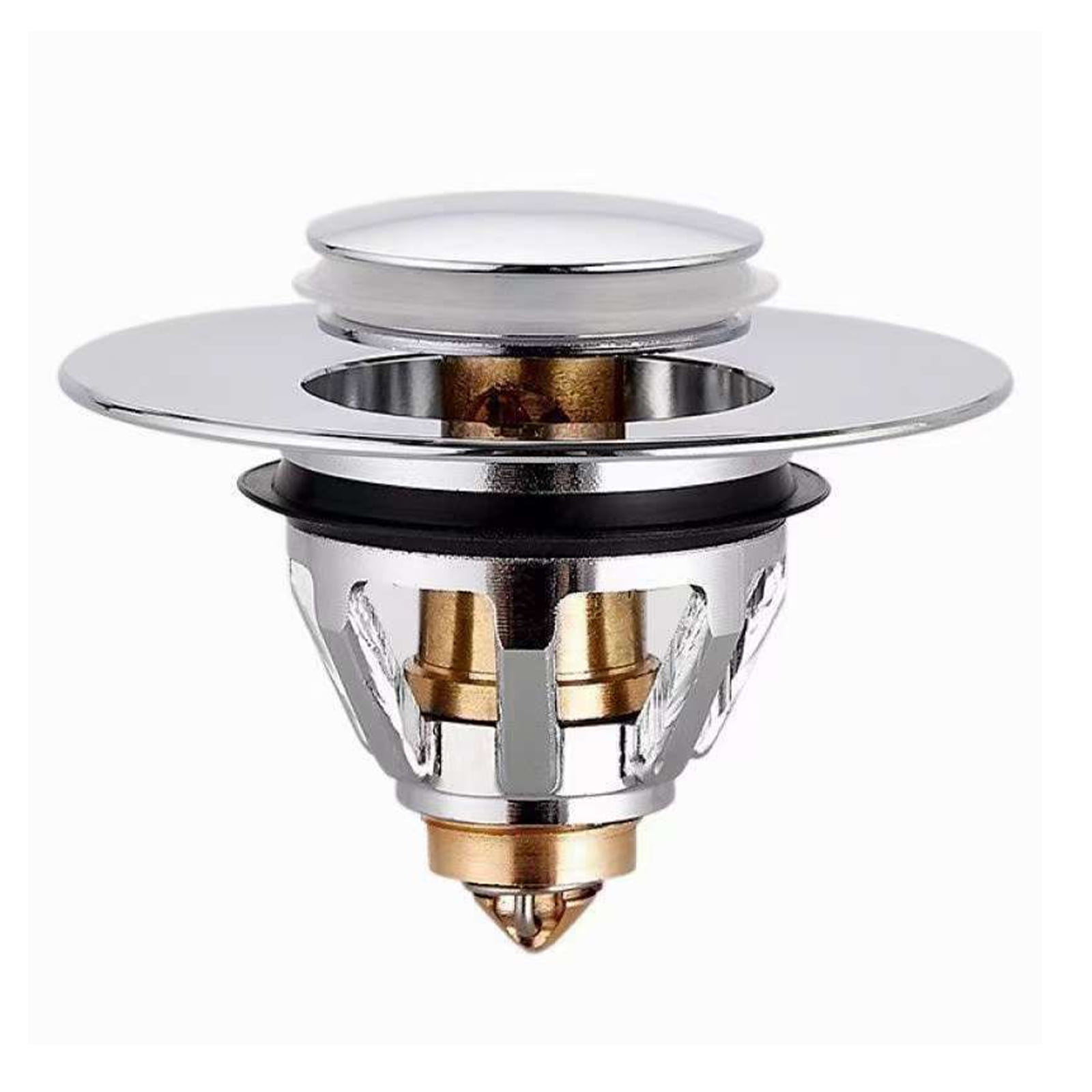 Basin up Drain Filter, Stainless Easy Pop Up Basin Waste Bathroom Push ...