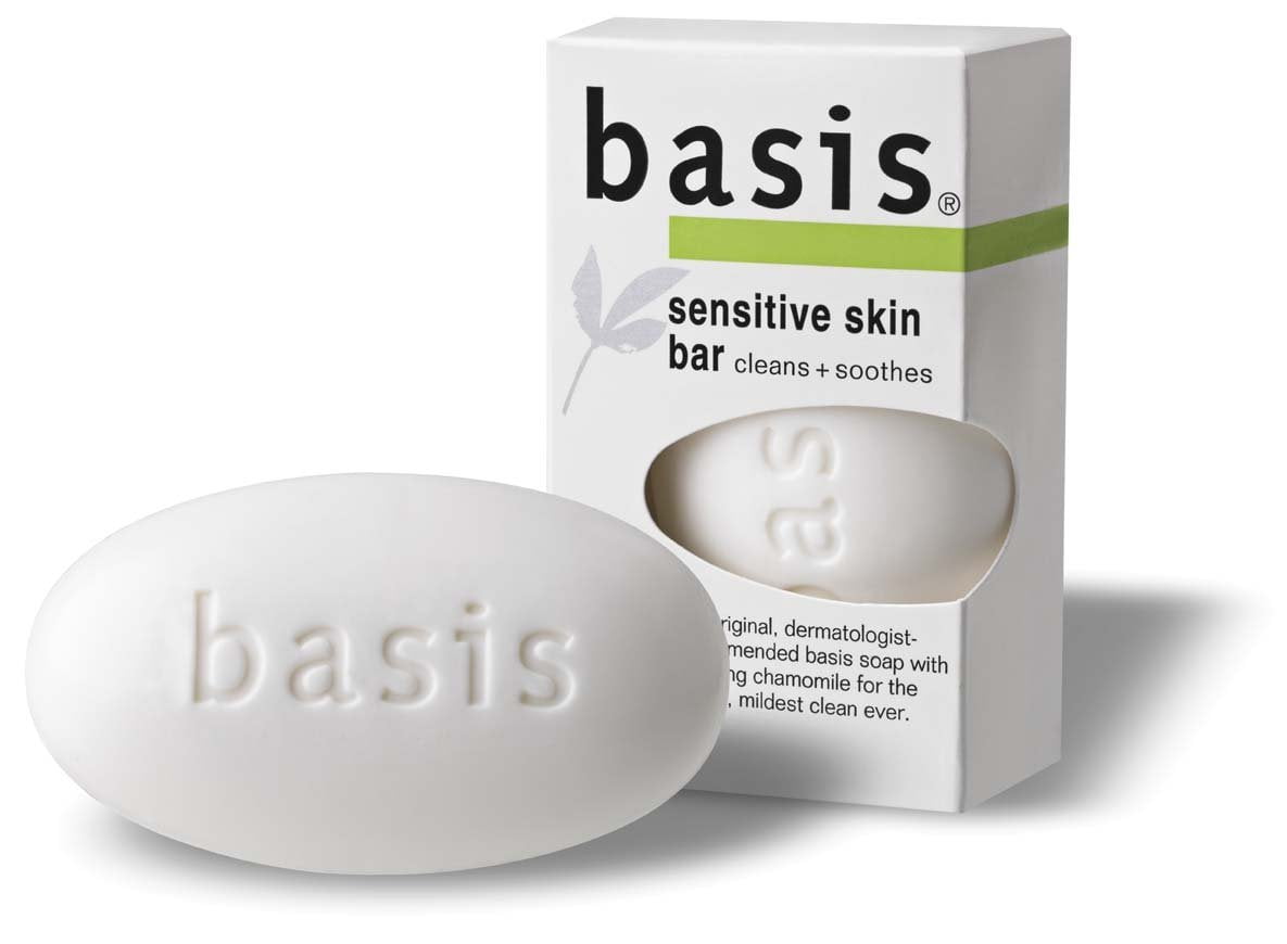 Basis Sensitive Skin Bar 4 oz, Pack of 4, Soap with Chamomile and Aloe ...