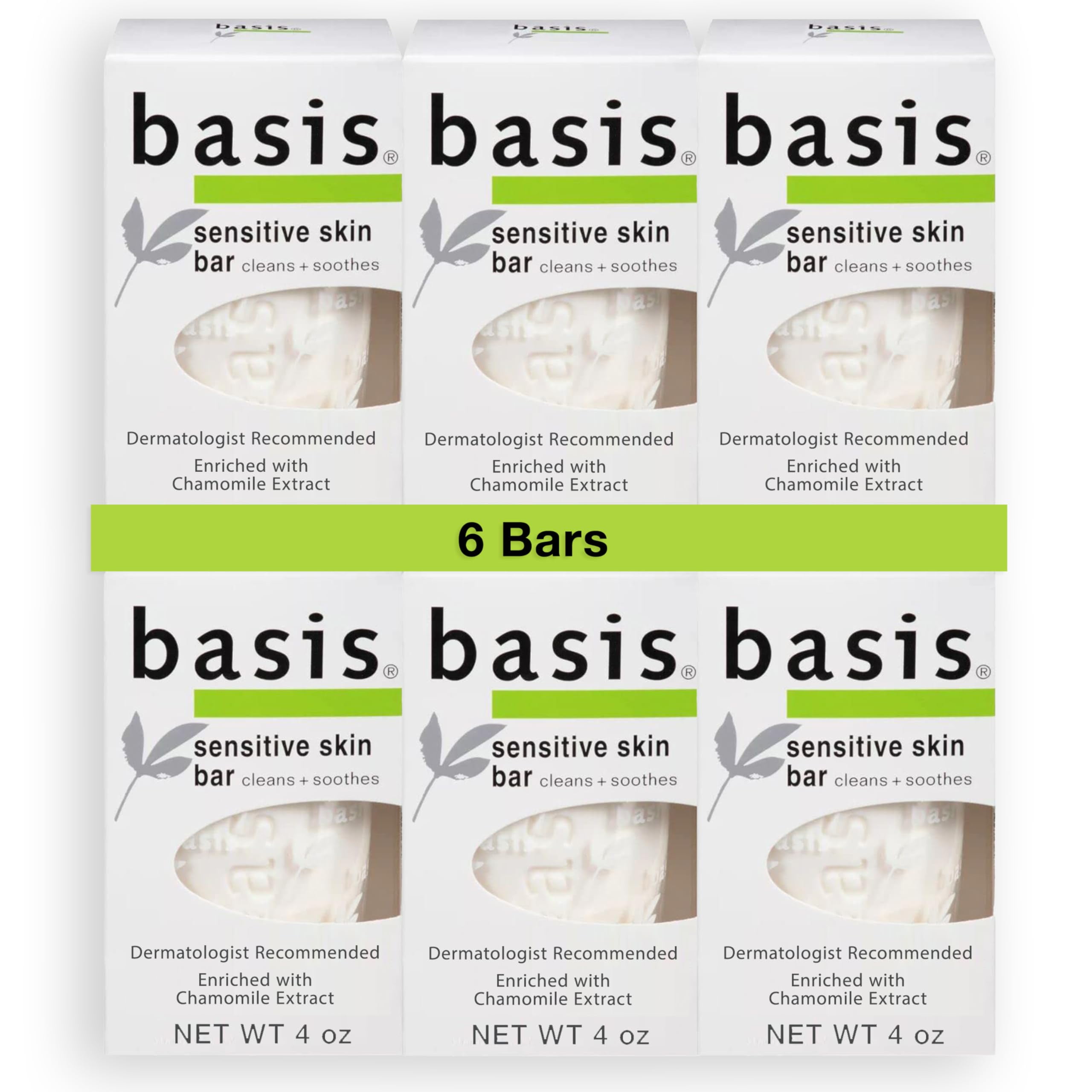 Basis Sensitive Skin Bar Soap HYZ01 for Body, Hands and Face, Unscented ...