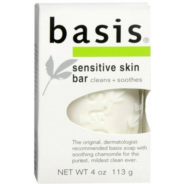 Basis Sensitive Skin Cleansing Bar Leaves Clean Calm & Comfortable, 10 ...