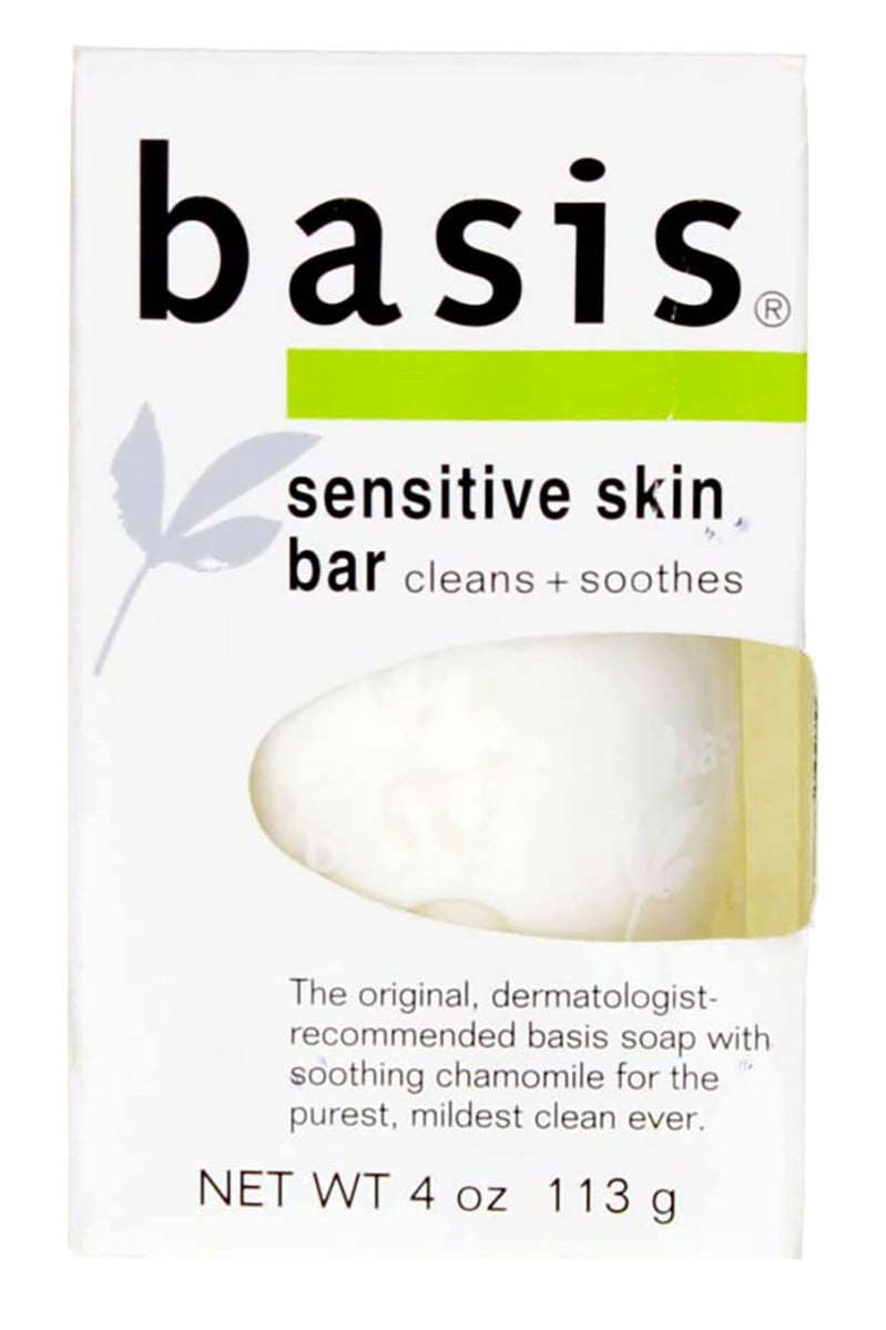 Basis Sensitive Skin Soap Bar 4oz Cleans And Soothes (Pack of 3 ...