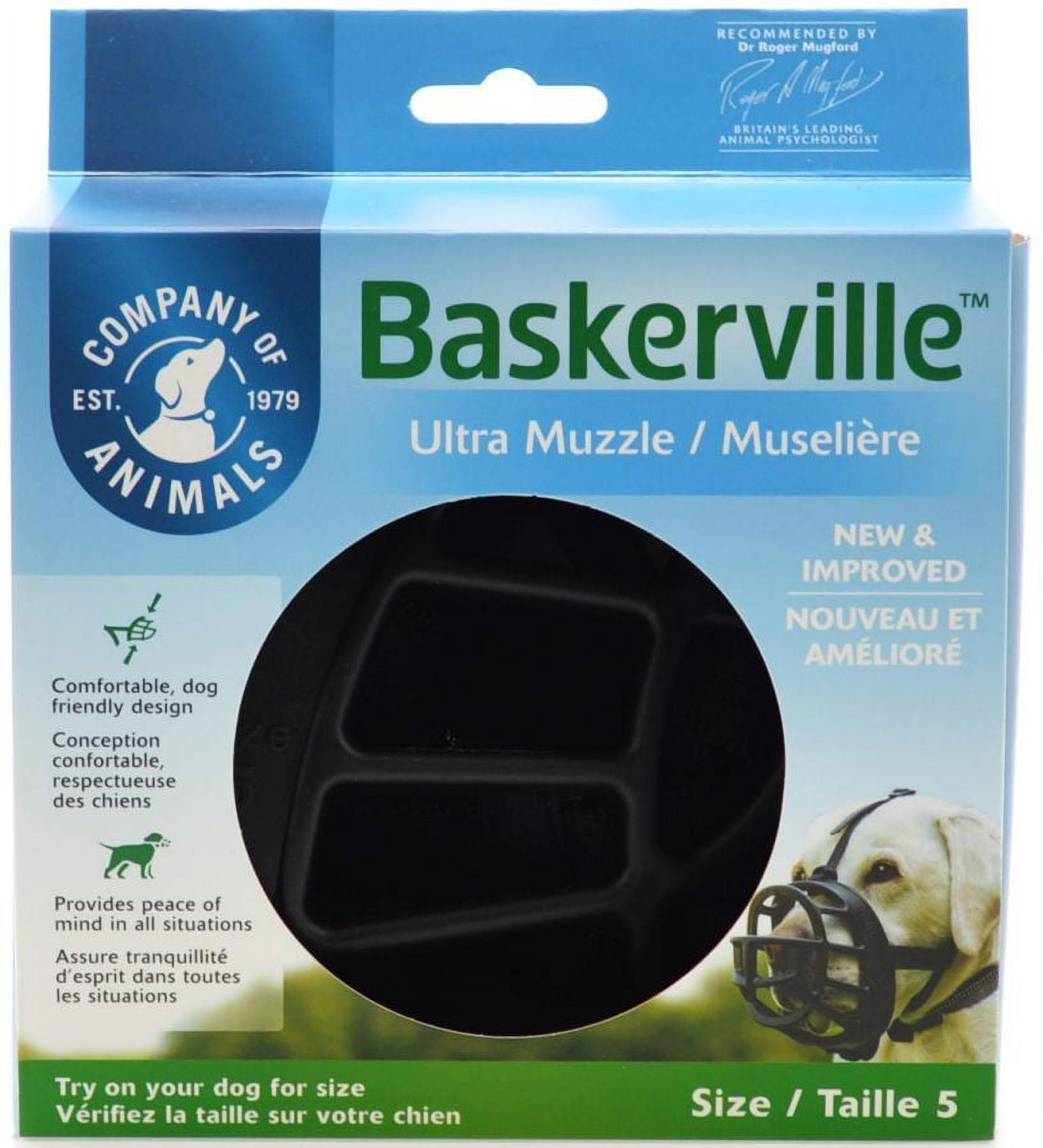 Baskerville Ultra Muzzle for Dogs [Dog, Muzzles Wire & Nylon ] Size 5 ...
