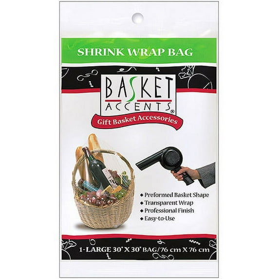 Basket Accents Large Shrink Wrap Bag, 1-Pack - Walmart.com