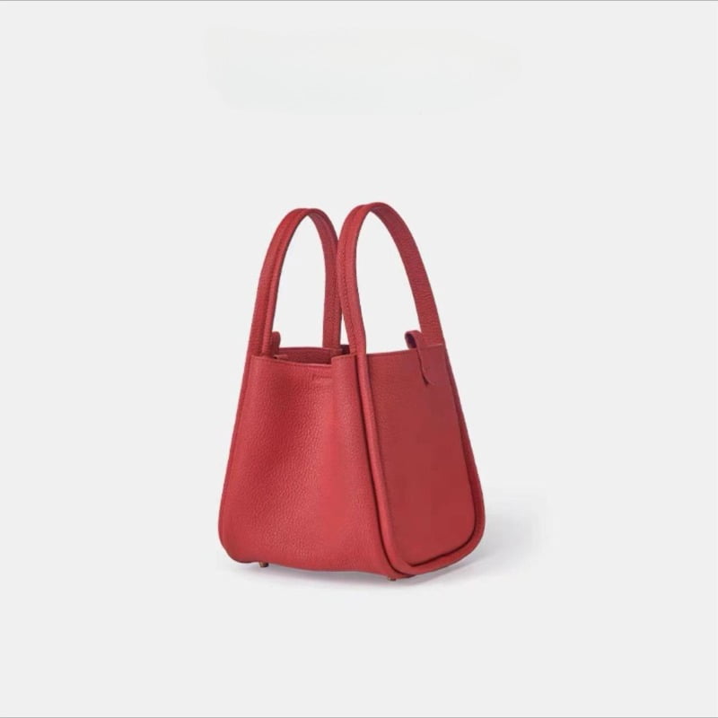 Basket Bag Versatile Leather Large Capacity Commuter Handheld One ...