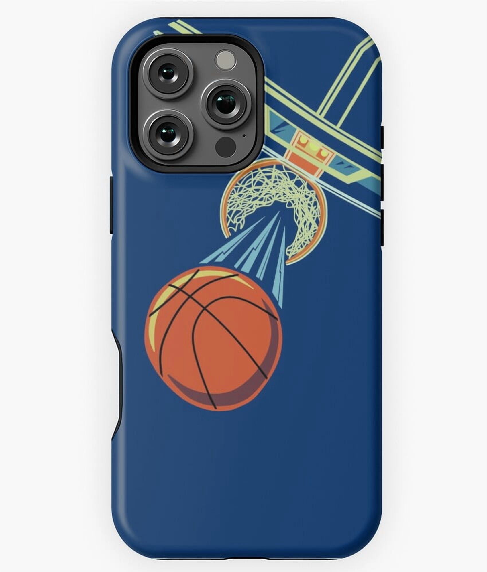 Basket Ball Never Stops Sports Fan Phone Case for iPhone 16 15 14 13 12 ...