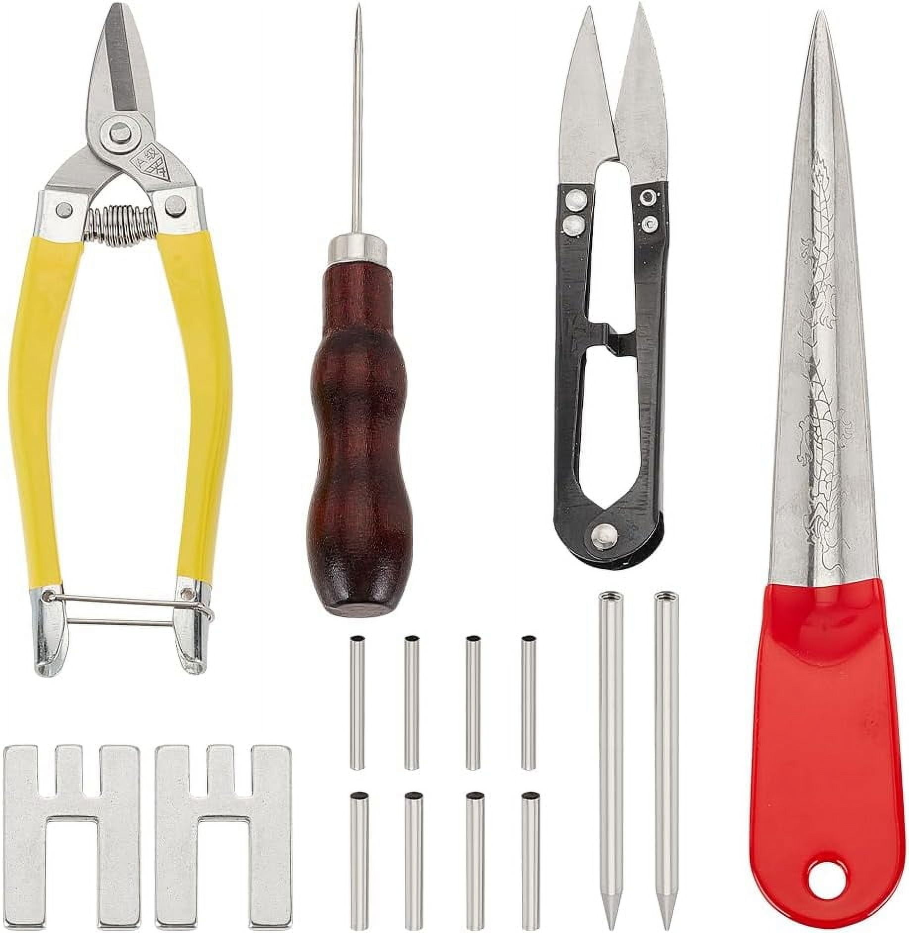 Basket Basketry Tool Kit Including Scissors Awls Knitting Needle ...