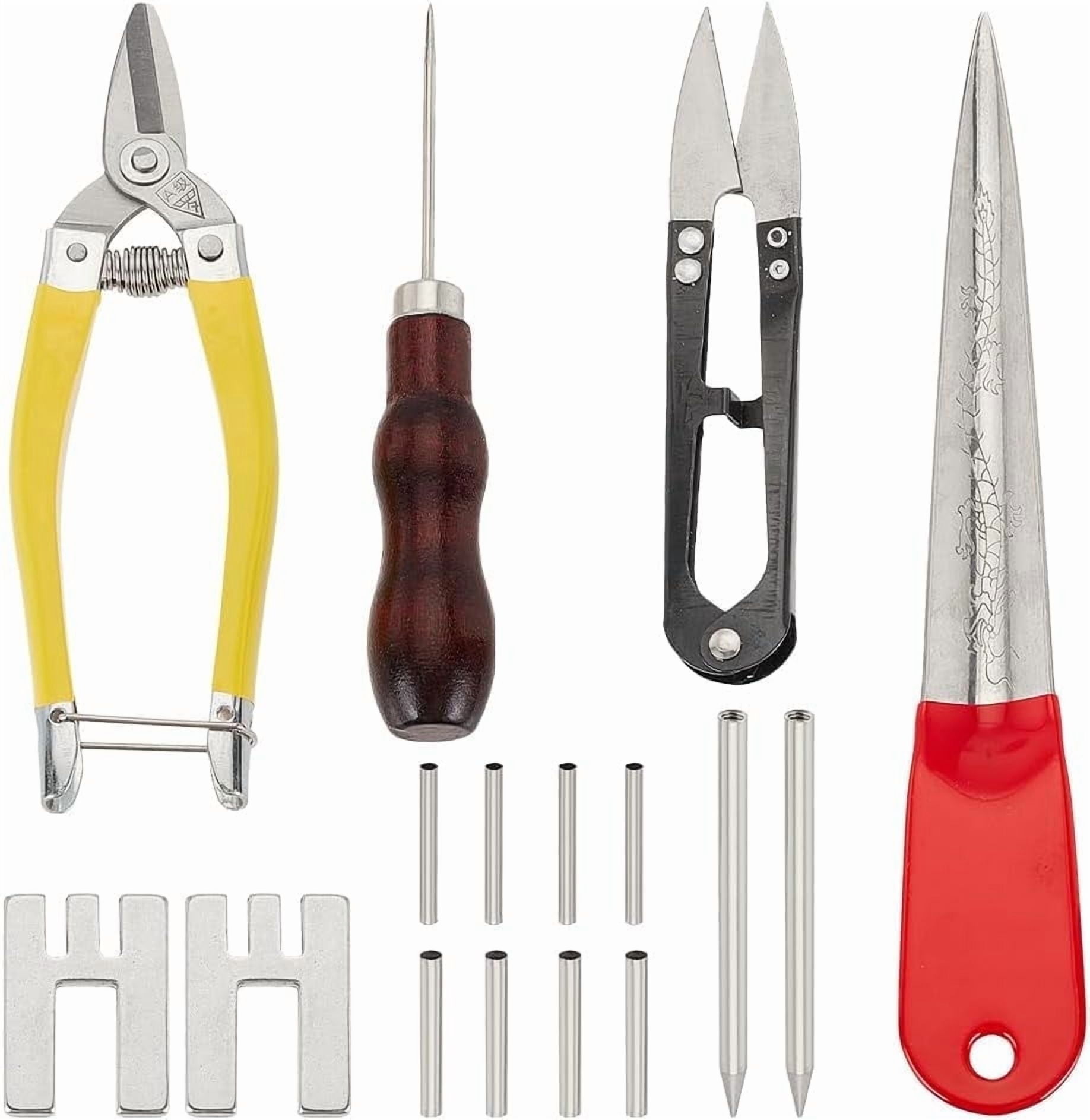 Basket Basketry Tool Kit Including Scissors Awls Knitting Needle ...