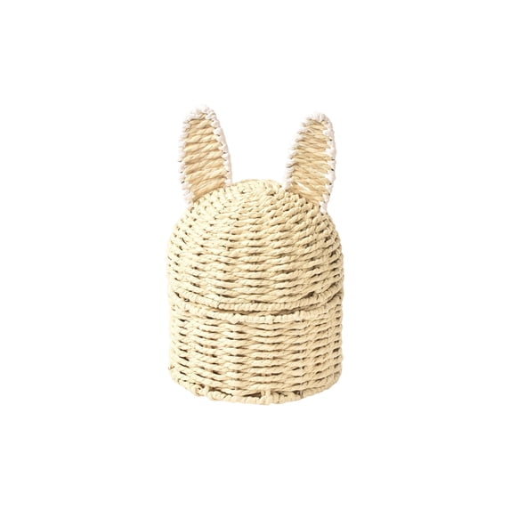 Basket with Bunny Ears Handle Rabbit Harvest Flower Girl Baskets Kids ...