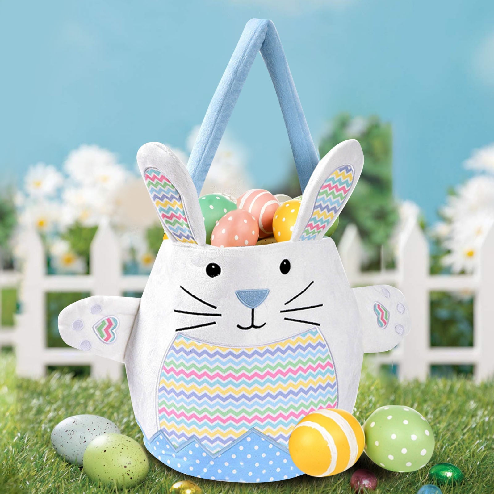 Basket Empty Bunny Cute Basket With Handles Eggs Basket Perfect For ...