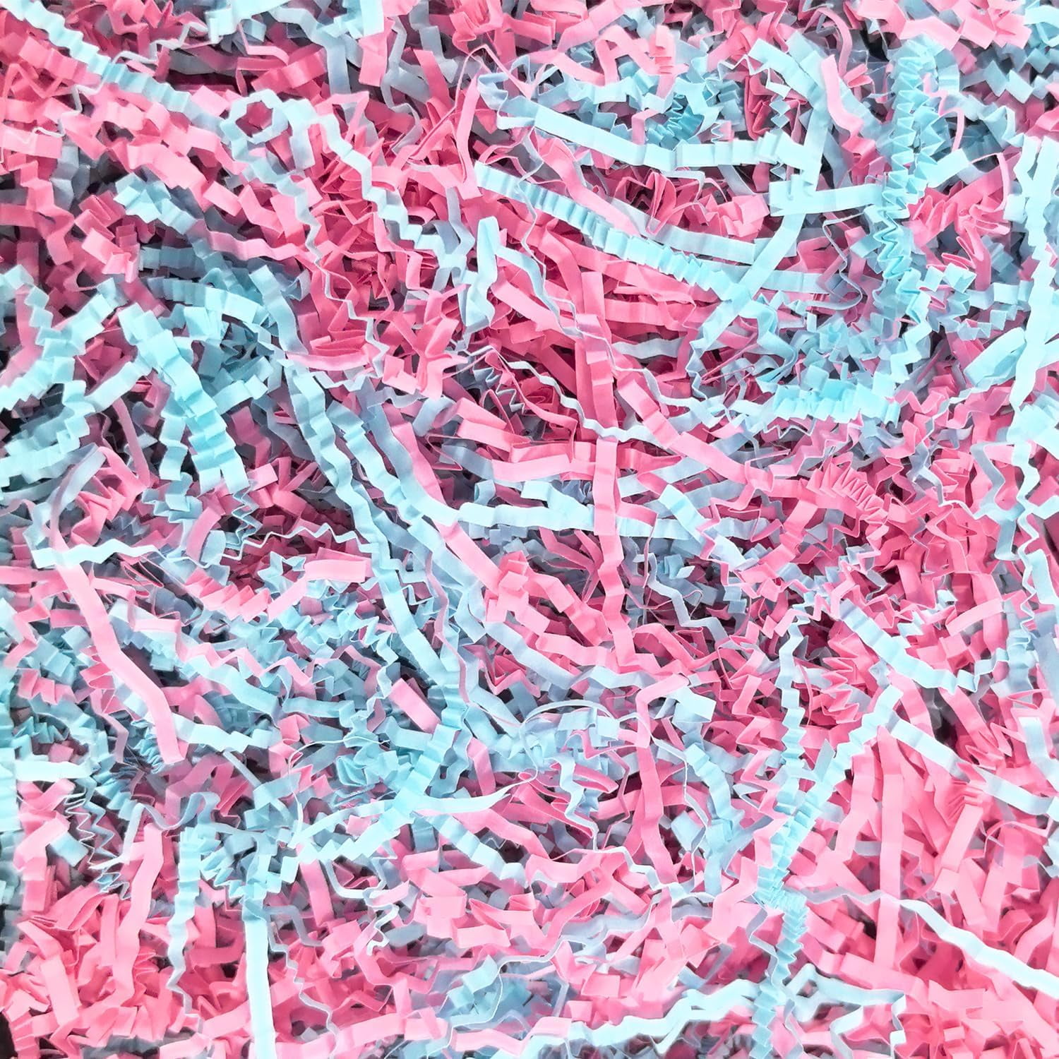 Basket Filler Pink and Blue Crinkle Paper 1/2 LB Gift Box Basket Wrap ...