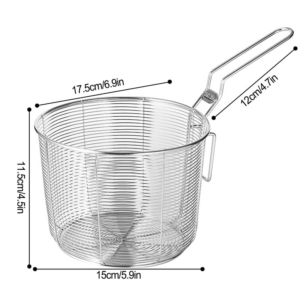 Basket Fry Frying Strainer Baskets Steel French Stainless Chip Fries ...