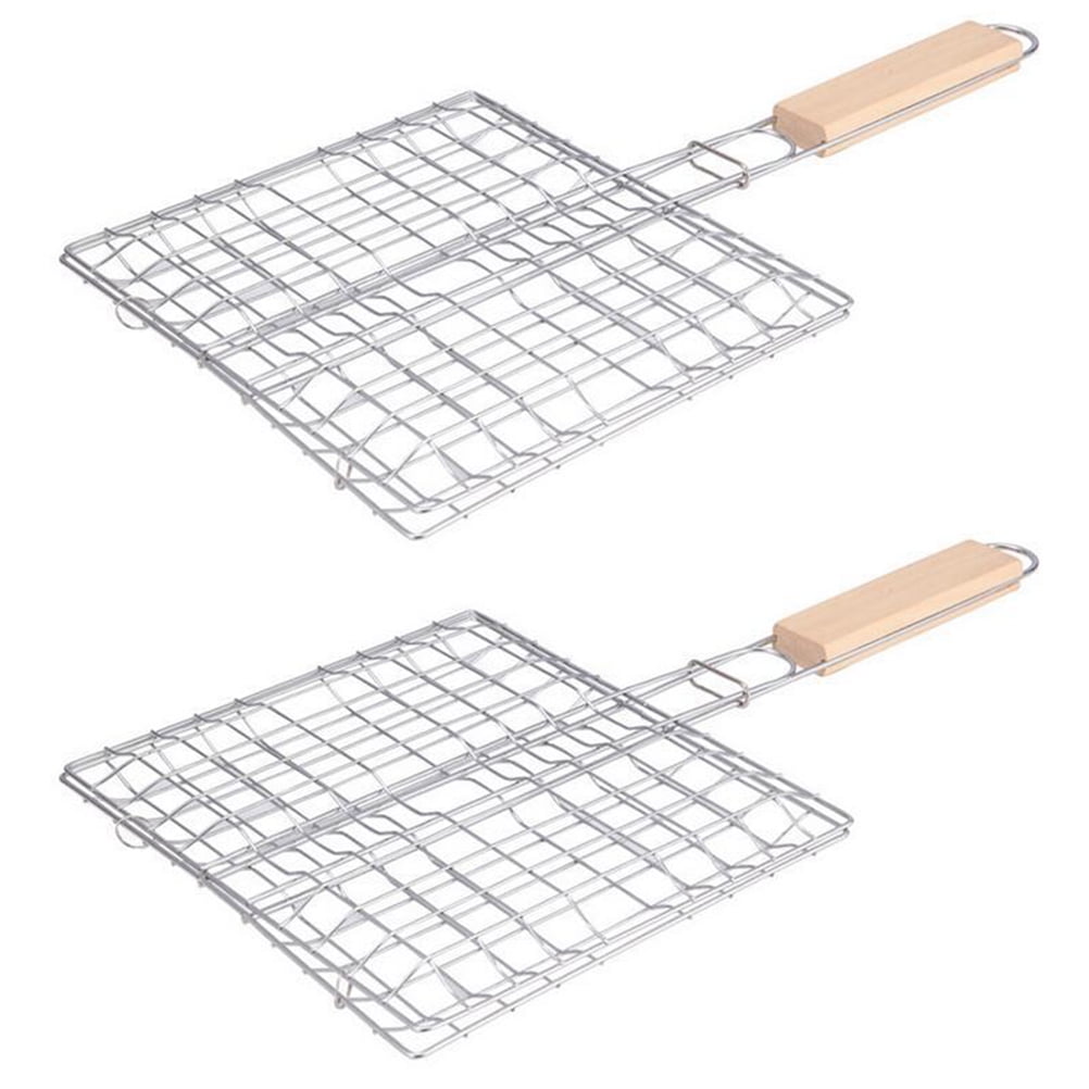Basket Grilling Grill Barbecue Bbq Fish Stainless Steel Steak Vegetable ...