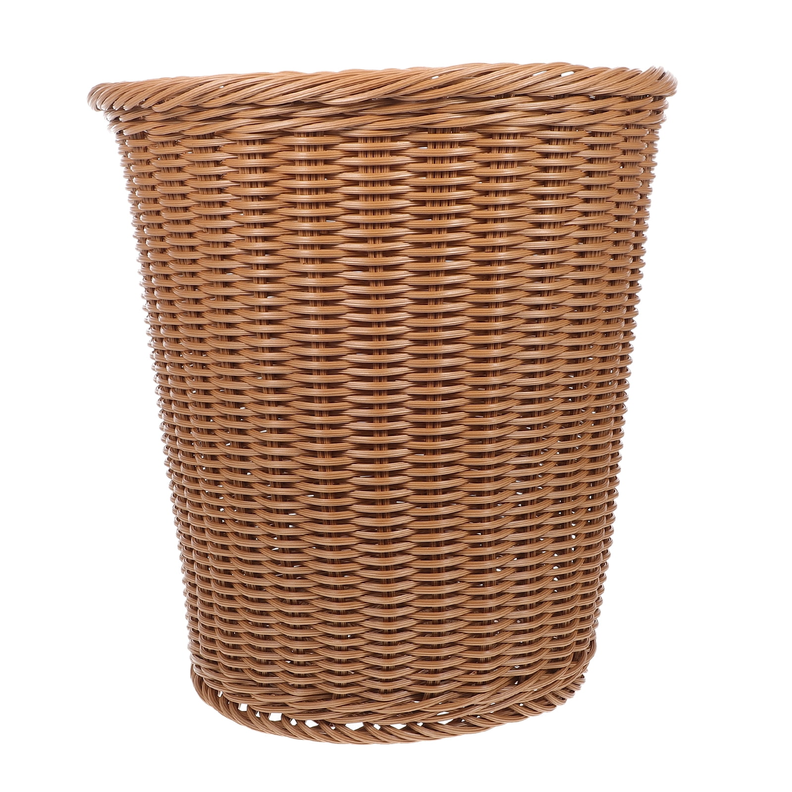 Basket Inflatable Collar Rattan-like Waste Paper Study Room Trash Can ...