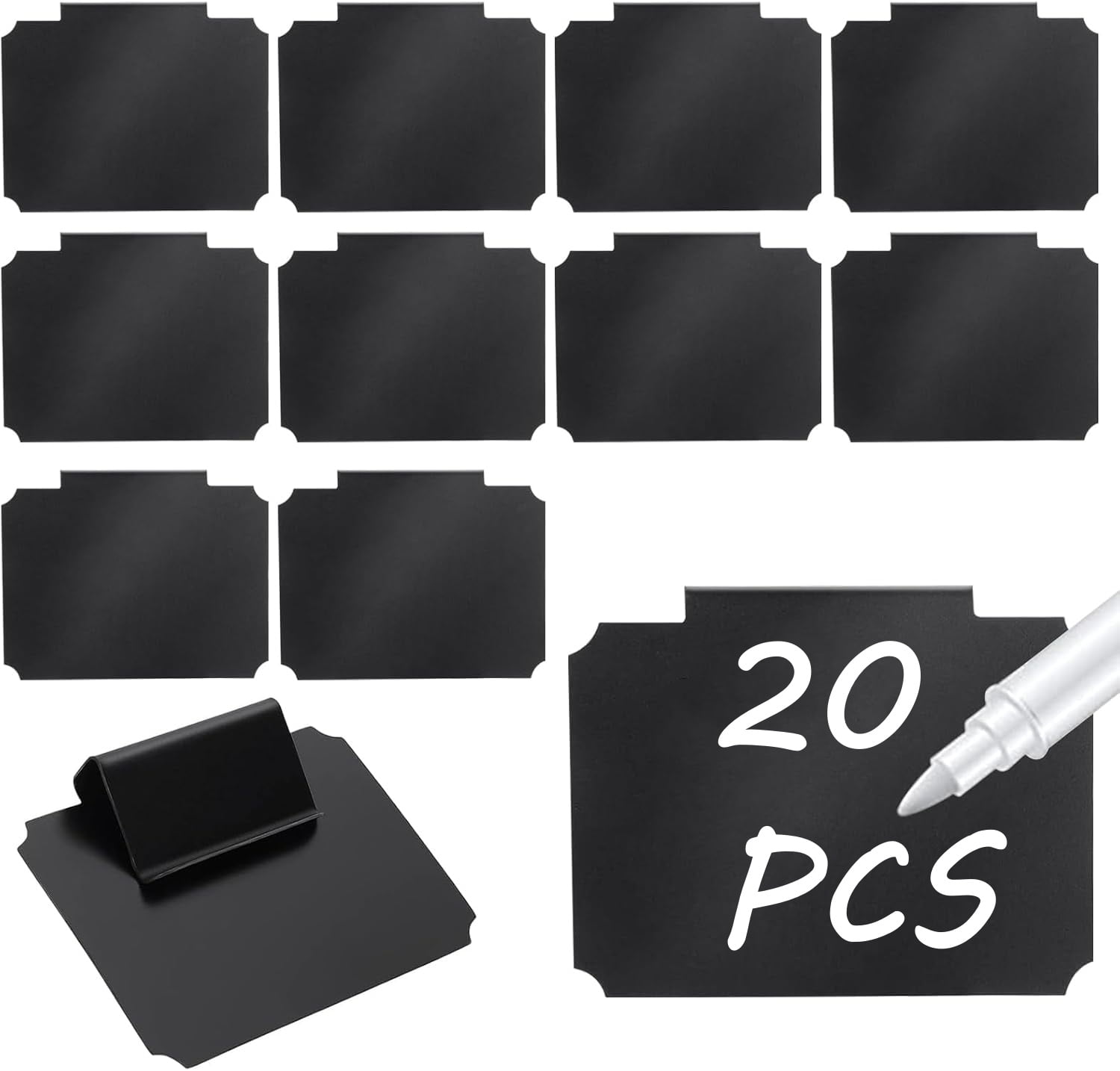 Basket Labels Clip On Set, Boriyuan 20 Pcs Reusable Label Holder Clips ...