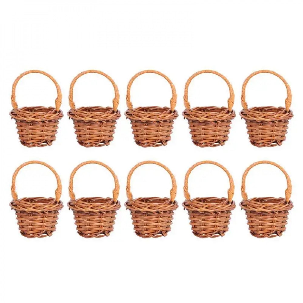 Basket Mini Baskets Flower Small For Woven Wicker Miniature With Picnic ...
