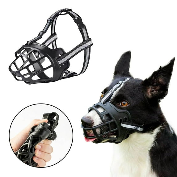Basket Muzzle For Medium Dogs, Breeds Listed Above For Reference, Humane Design To Prevent ...
