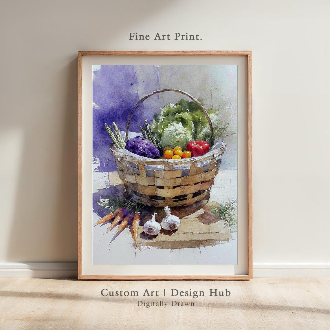 Basket Of Fresh Vegetables Poster, Unframed Paper Poster 11x14in ...
