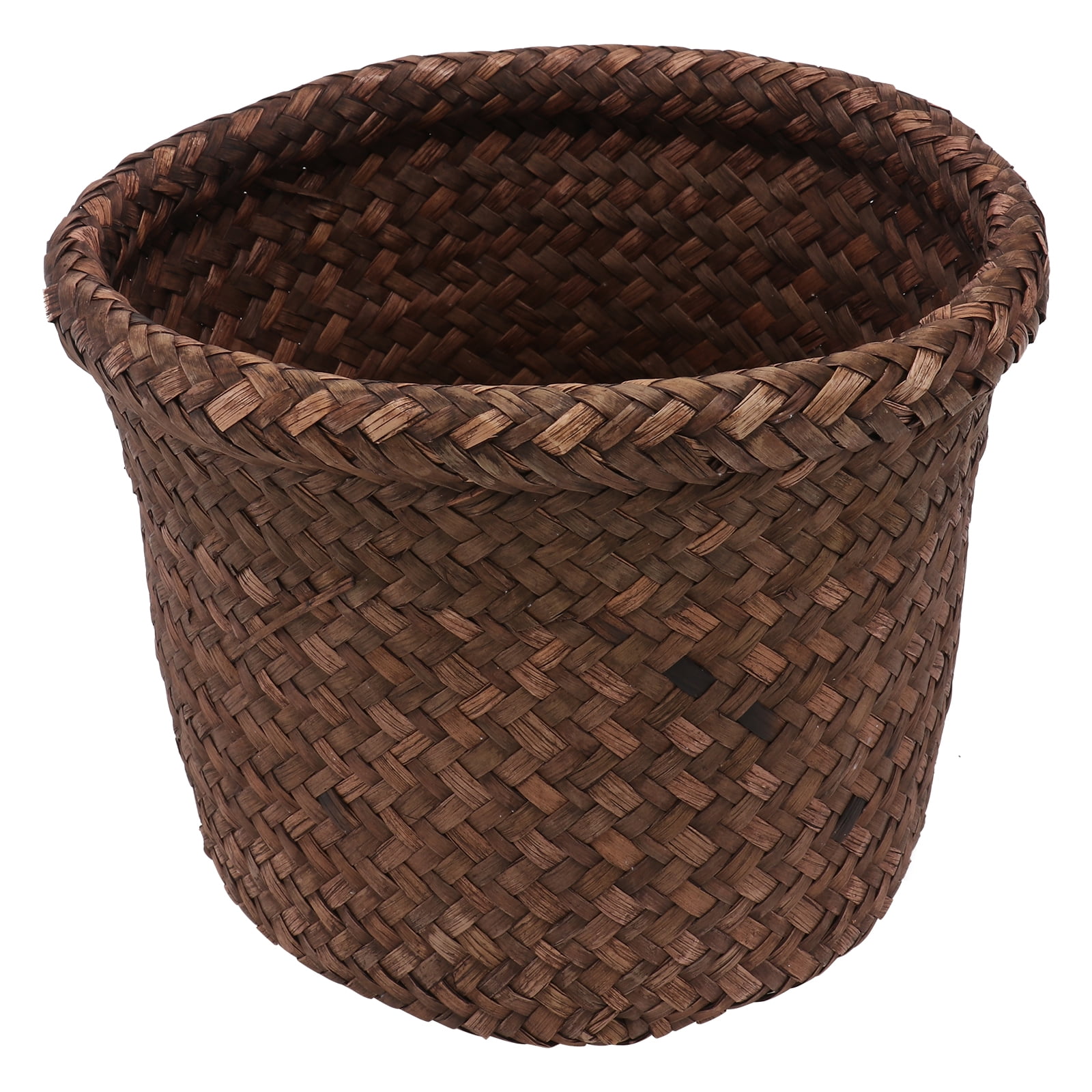 Basket Plant Woven Flower Pot Planter Rattan Seagrass Indoor Storage ...