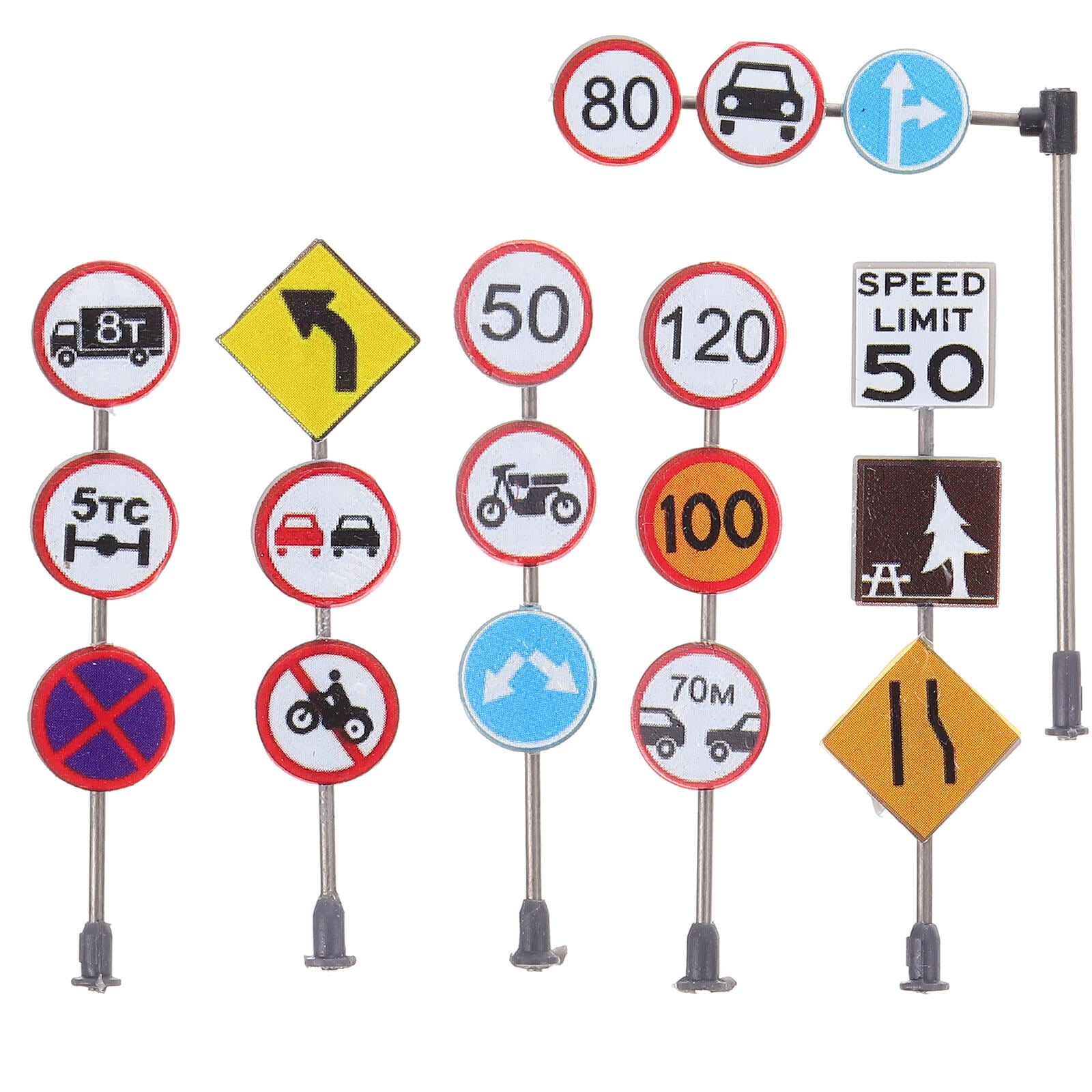 Hytrove Simulation Traffic Sign Toy Assorted Color 1Set 2.2x1.8x0.2In ...