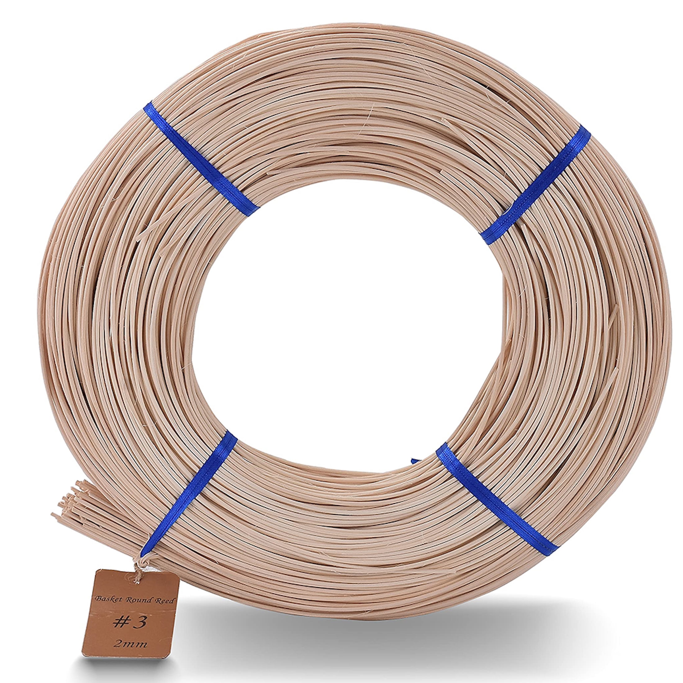 Basket Round Reed #3 2mm 1-Pound Coil Basket Weaving Cane for Chair ...