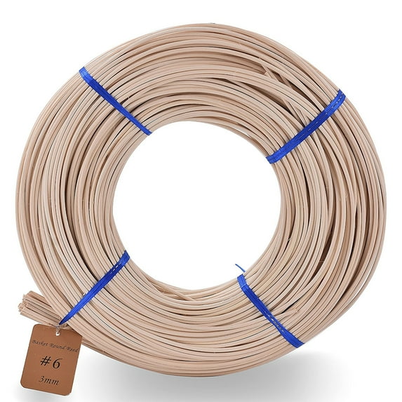 Basket Round Reed #6 3mm 1-Pound Coil, Craft Rattan for DIY Furniture ...