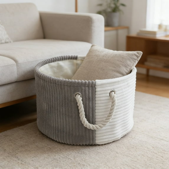 Basket,Storage for Toys and Blankets, Clothes, Stuffed Animals – Soft ...