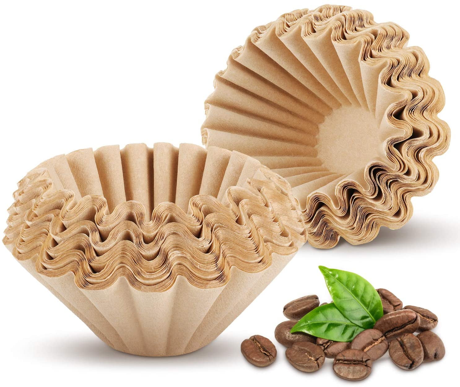 Basket Style Coffee Filters, 100 Pack 185 Size Disposable Paper Filters ...