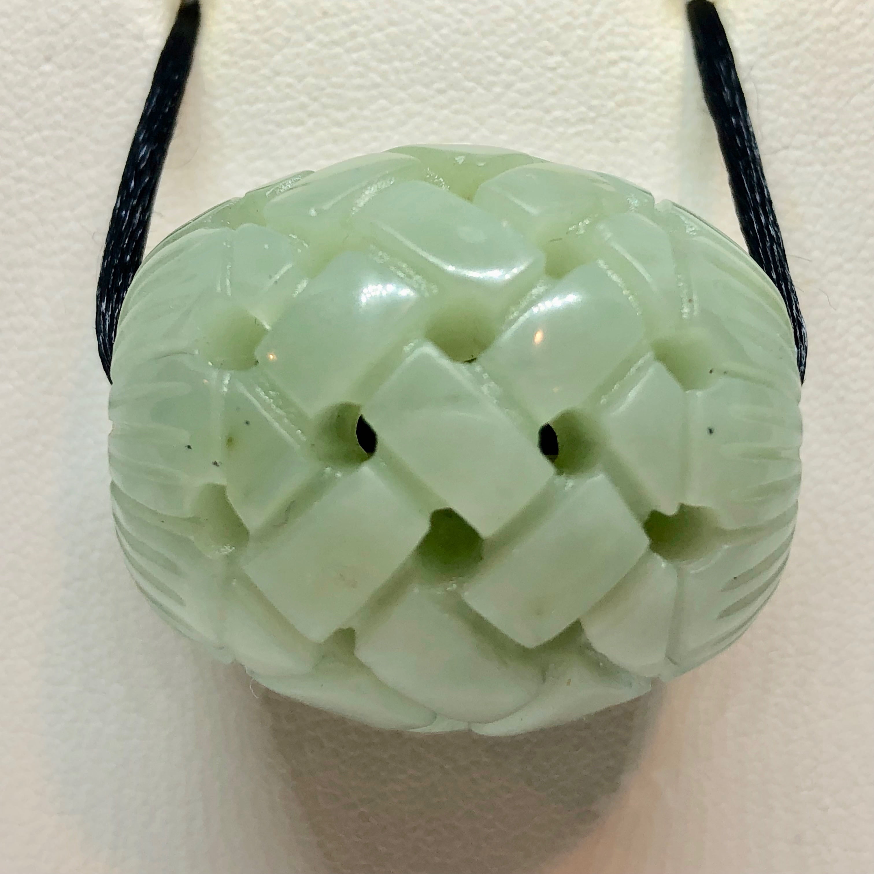 Basket Weave Carved 30x26mm Jade Barrel Bead 10798 - Walmart.com