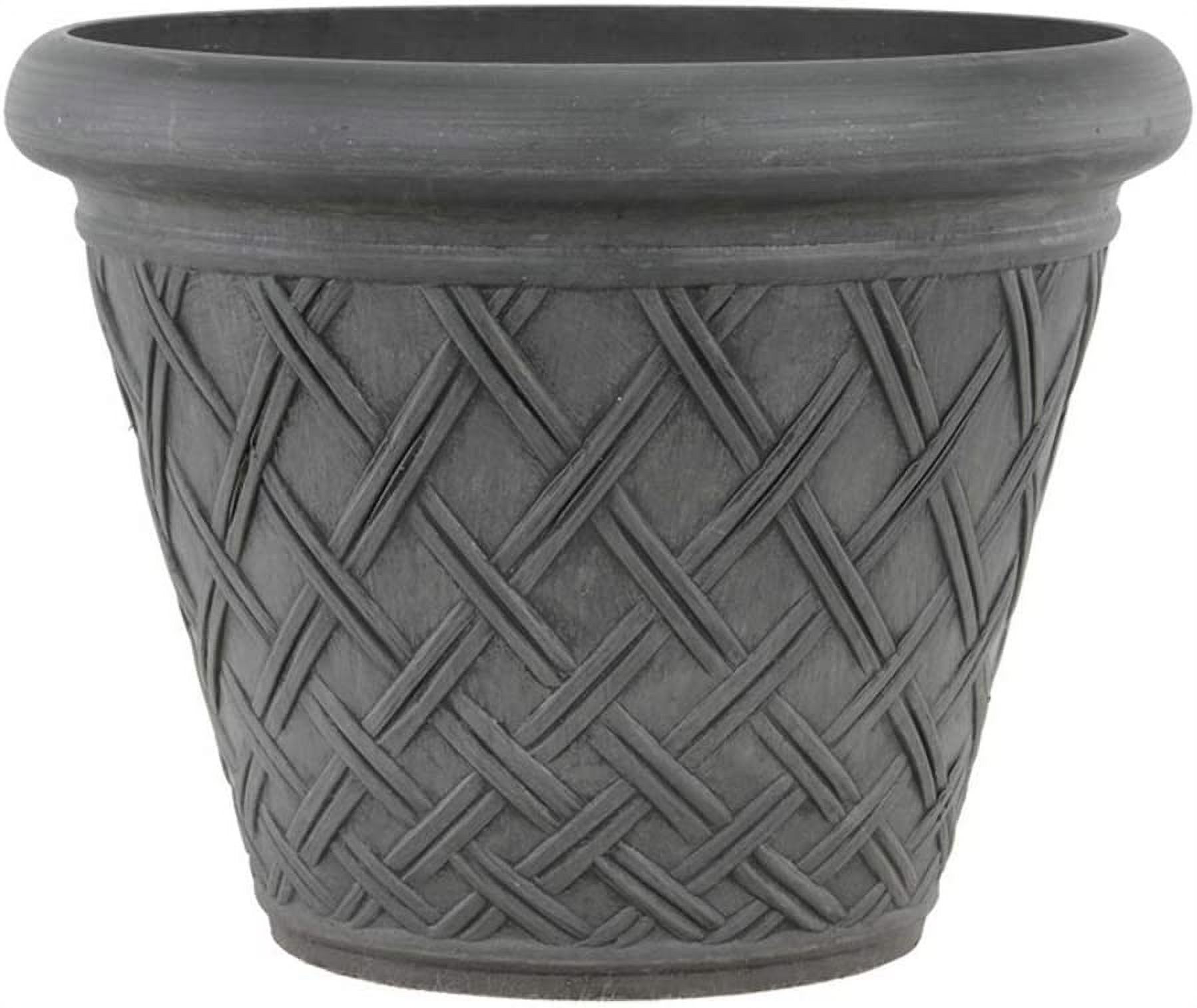 Basket Weave Planter Pot for Indoor and Outdoor Plants and Gardens, 18 ...