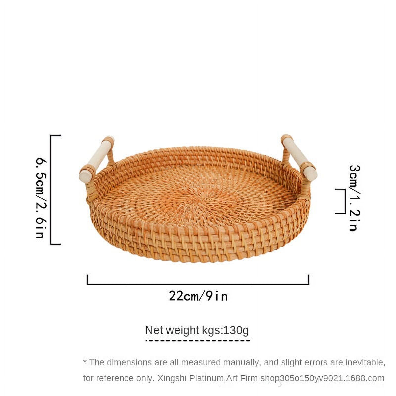 Basket Weaving Supplies Bread Fruit Dim Sum Double Ear Portable Picnic ...