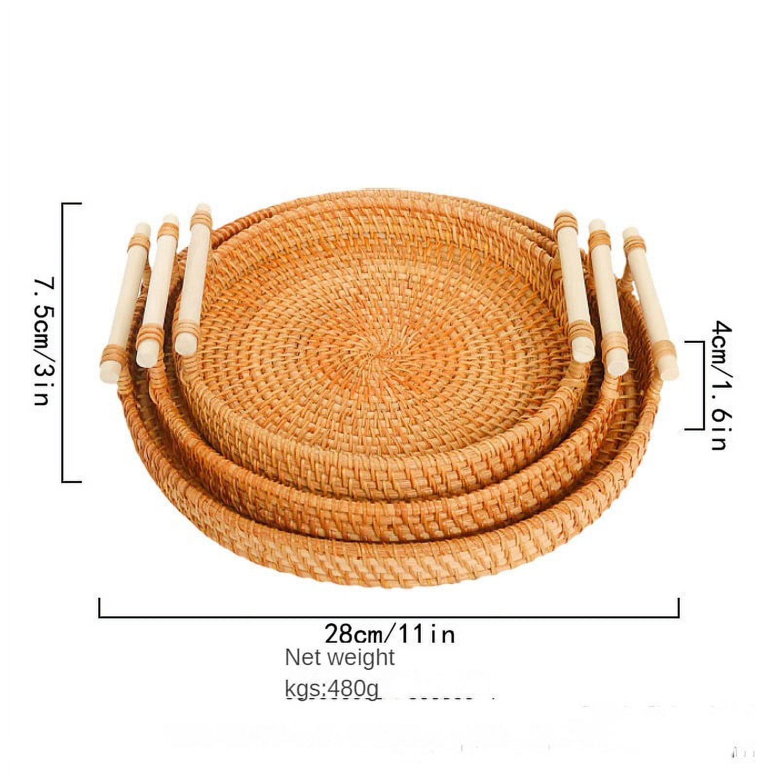 Basket Weaving Supplies Bread Fruit Dim Sum Double Ear Portable Picnic ...