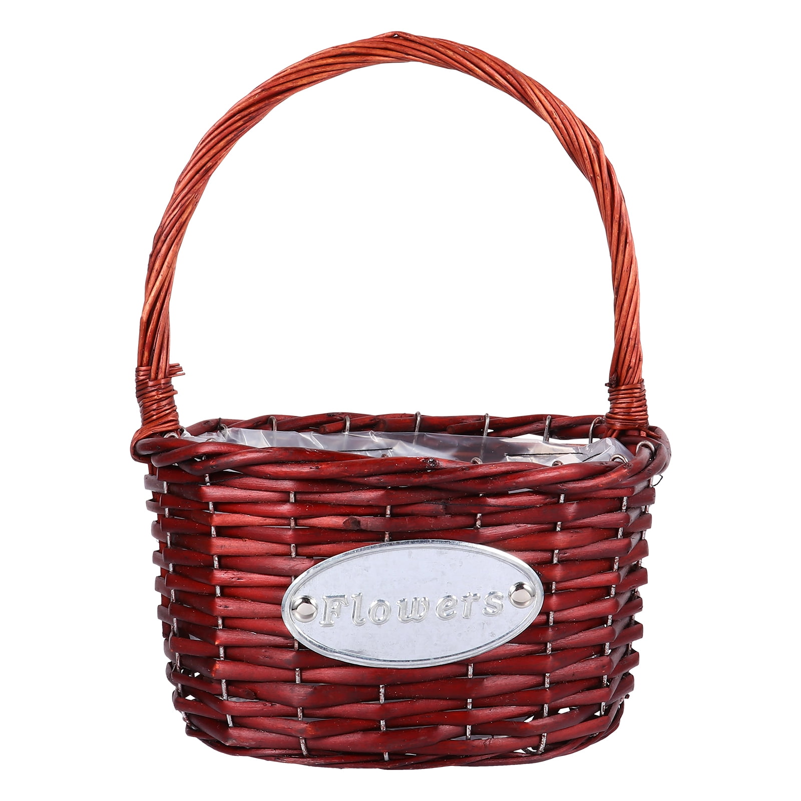 Basket with Flowers Wedding Wicker Hand Home Decoration - Walmart.com