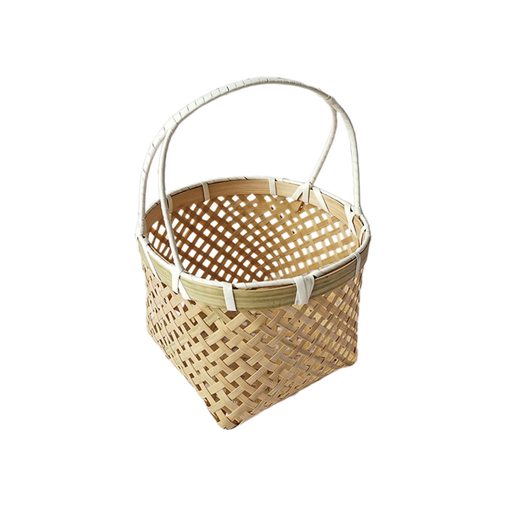 Basket with Handle Handwoven Food Basket for Restaurant and Picnics ...