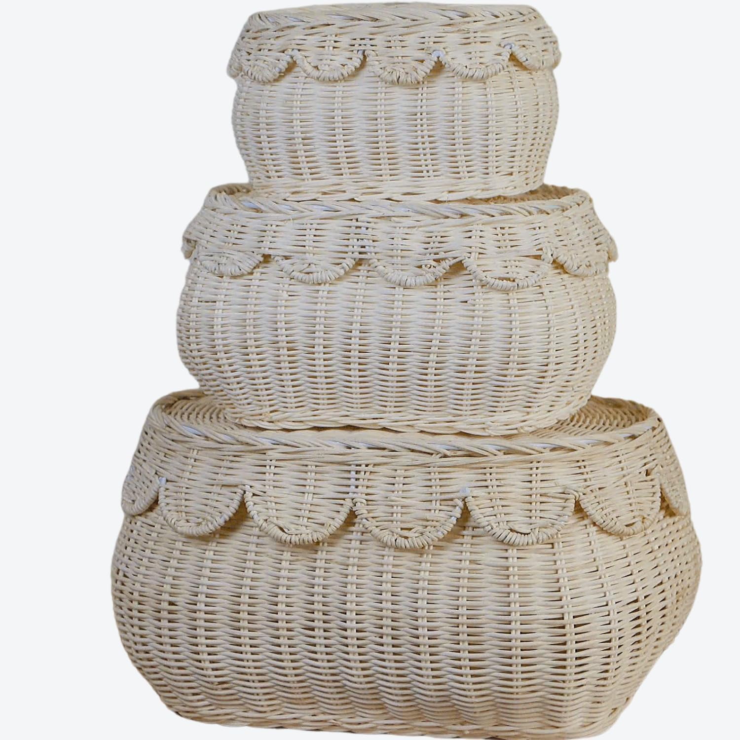 Basket with Lid Set of 3,Storage Boxes for Shelves,Decorative Storage ...