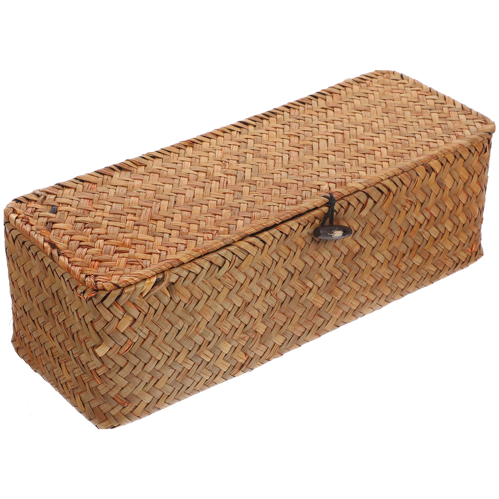 Basket with Lid Wicker Storage Baskets Nordic Hand-woven Seaweed ...