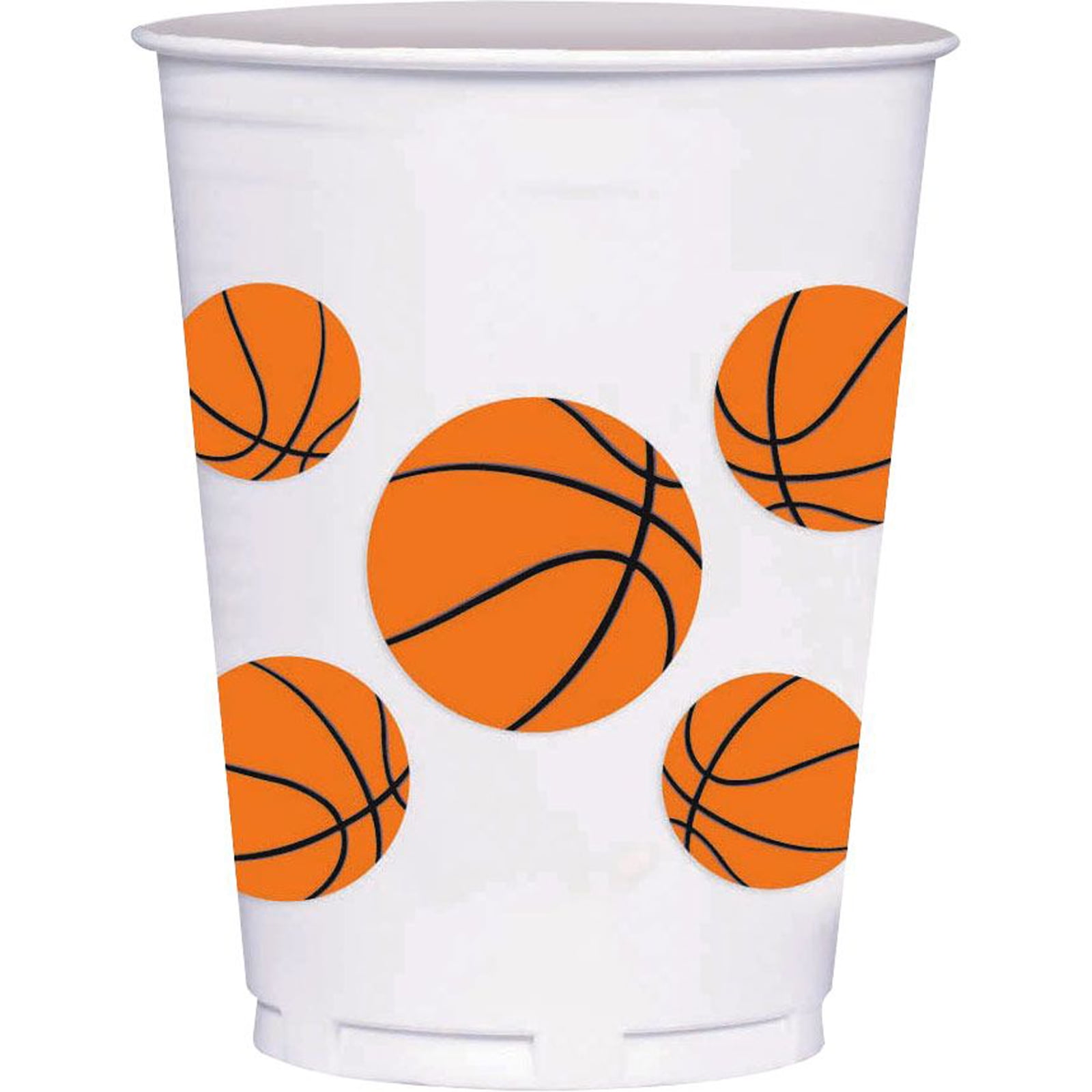 Basketball 14 oz. Plastic Cups (8 Count) - Walmart.com