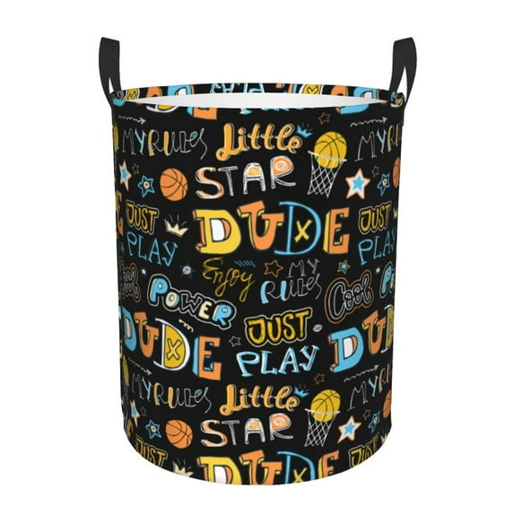 Basketball A Laundry Basket with Handles - Freestanding Laundry Hamper ...