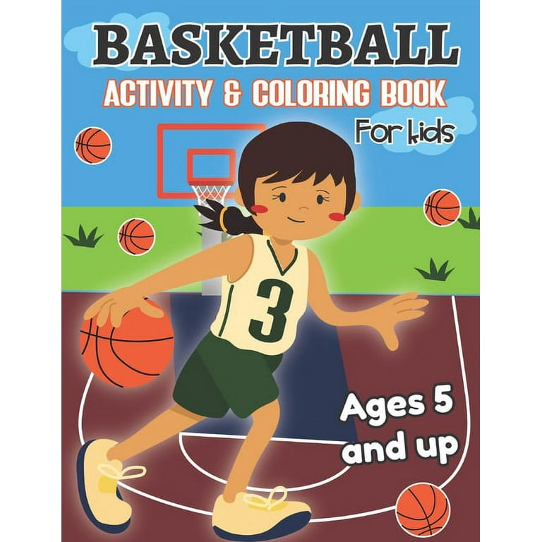 girls basketball coloring book