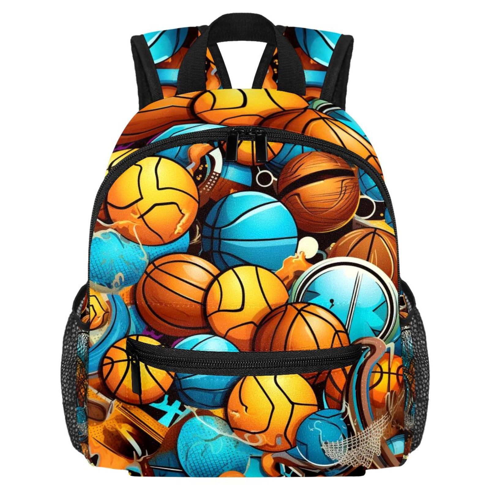 Basketball Adjustable Shoulder Strap Backpack - Large Capacity, Printed ...