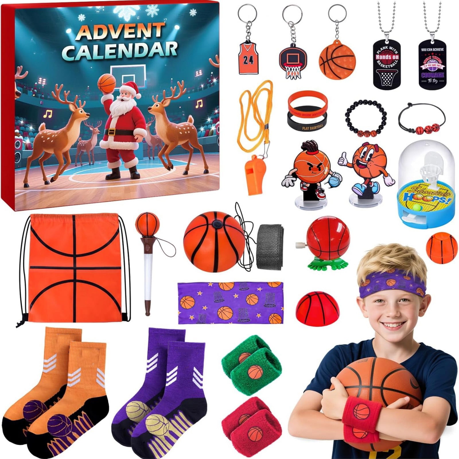 Basketball Advent Calendar 2025, 24 Days Christmas Advent Calendar Boys ...