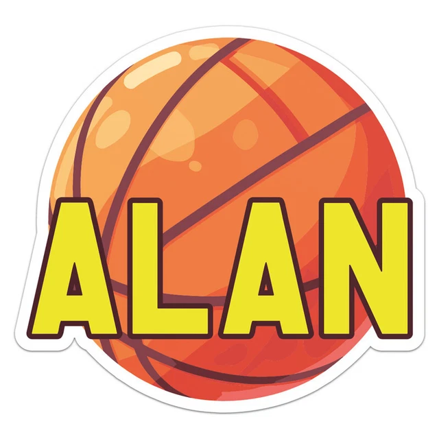 Basketball Alan Sticker Phone Decal Water Bottle Stickers Car Decals ...