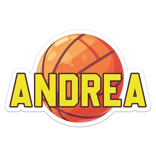 Basketball Andrea Sticker Phone Decal Water Bottle Stickers Car Decals ...